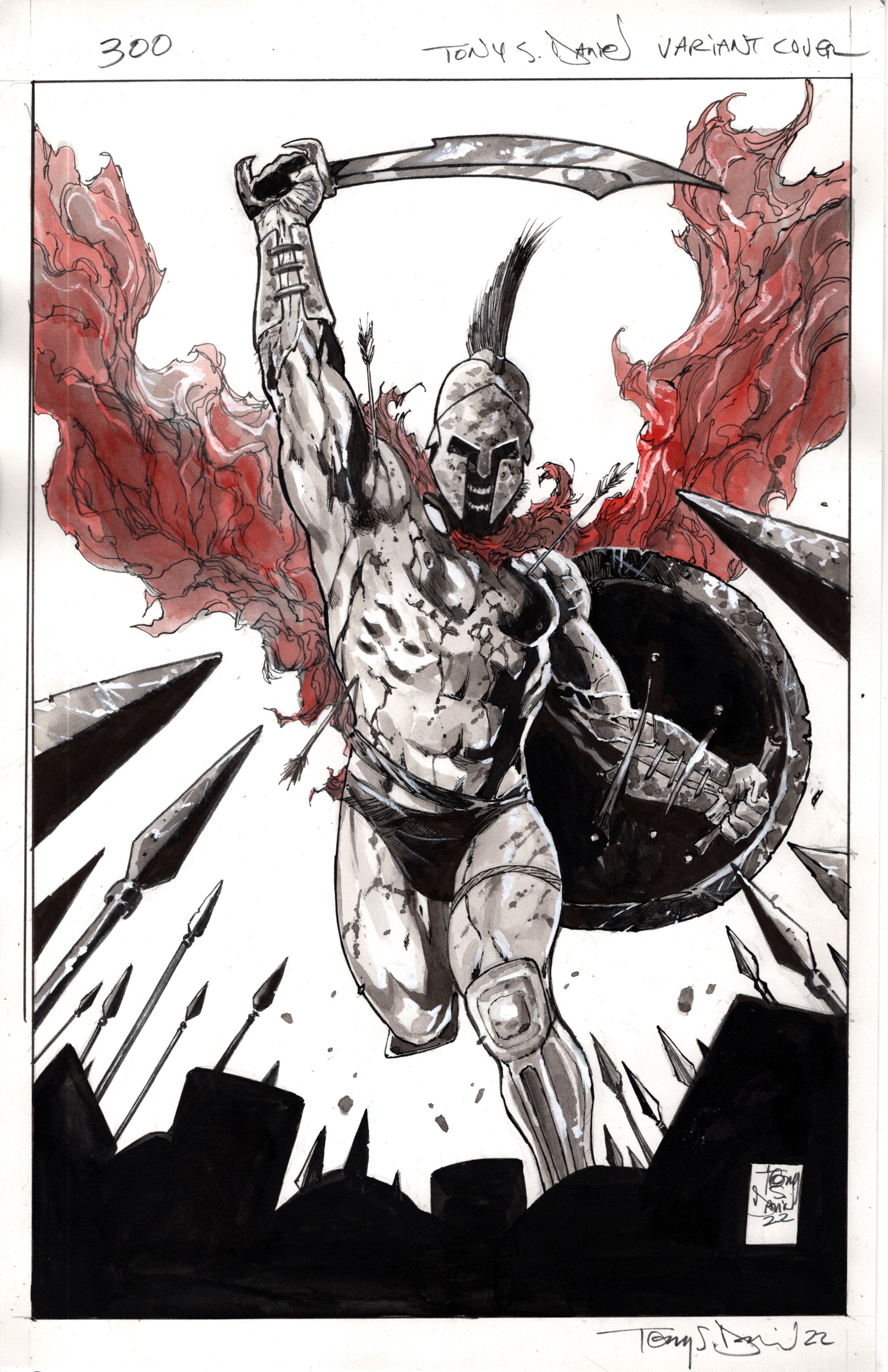 FRANK MILLER'S 25th Anniversary 300 VARIANT COVER by Tony S Daniel ...