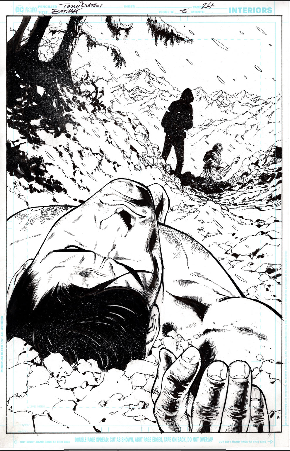 BATMAN 75 SPLASH by TONY S DANIEL Original Art – Tony Daniel Art