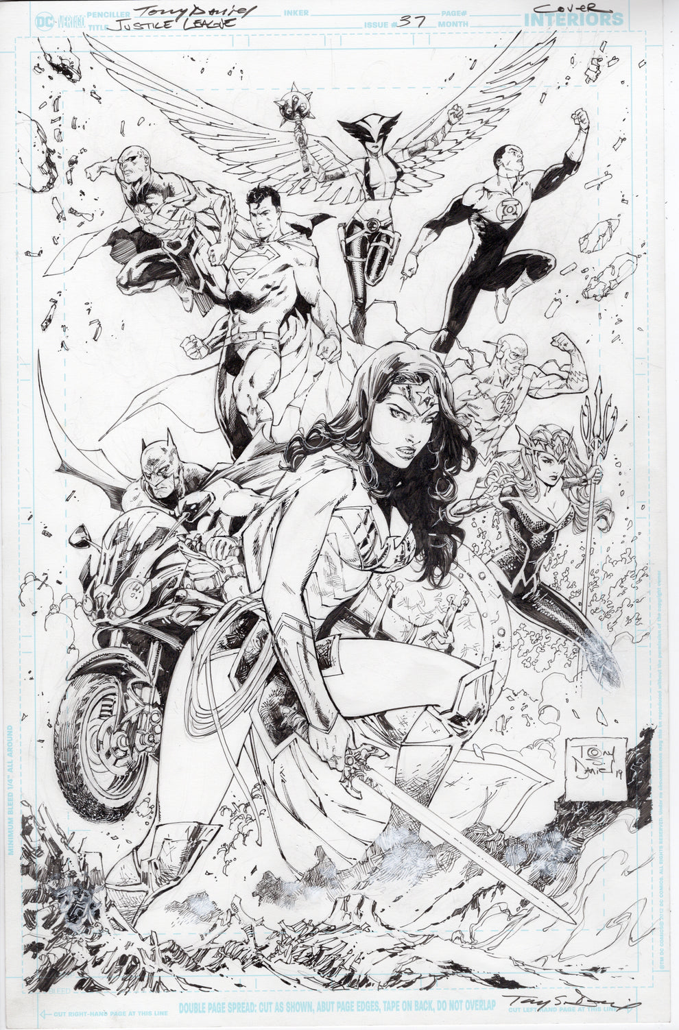 Justice League 37 Variant Cover – Tony Daniel Art